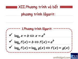 Tổng hợp Công thức toán cho lớp 12 ôn thi tốt nghiệp THPT